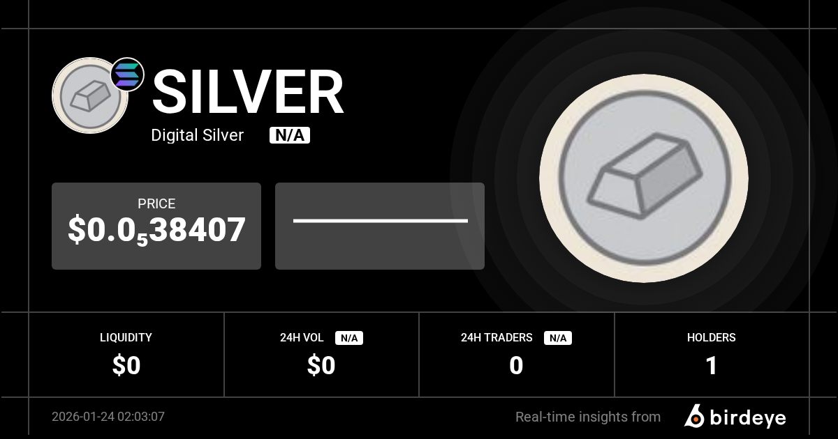 SILVER Price on solana | Birdeye