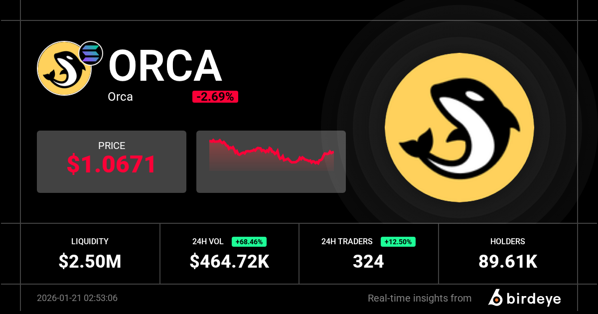 ORCA Price on solana | Birdeye